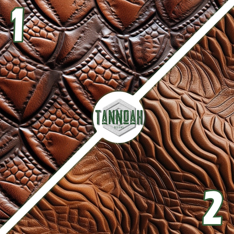 Embossed Leather Digital Paper Bundle Package, 10 Trendy Engraved ...