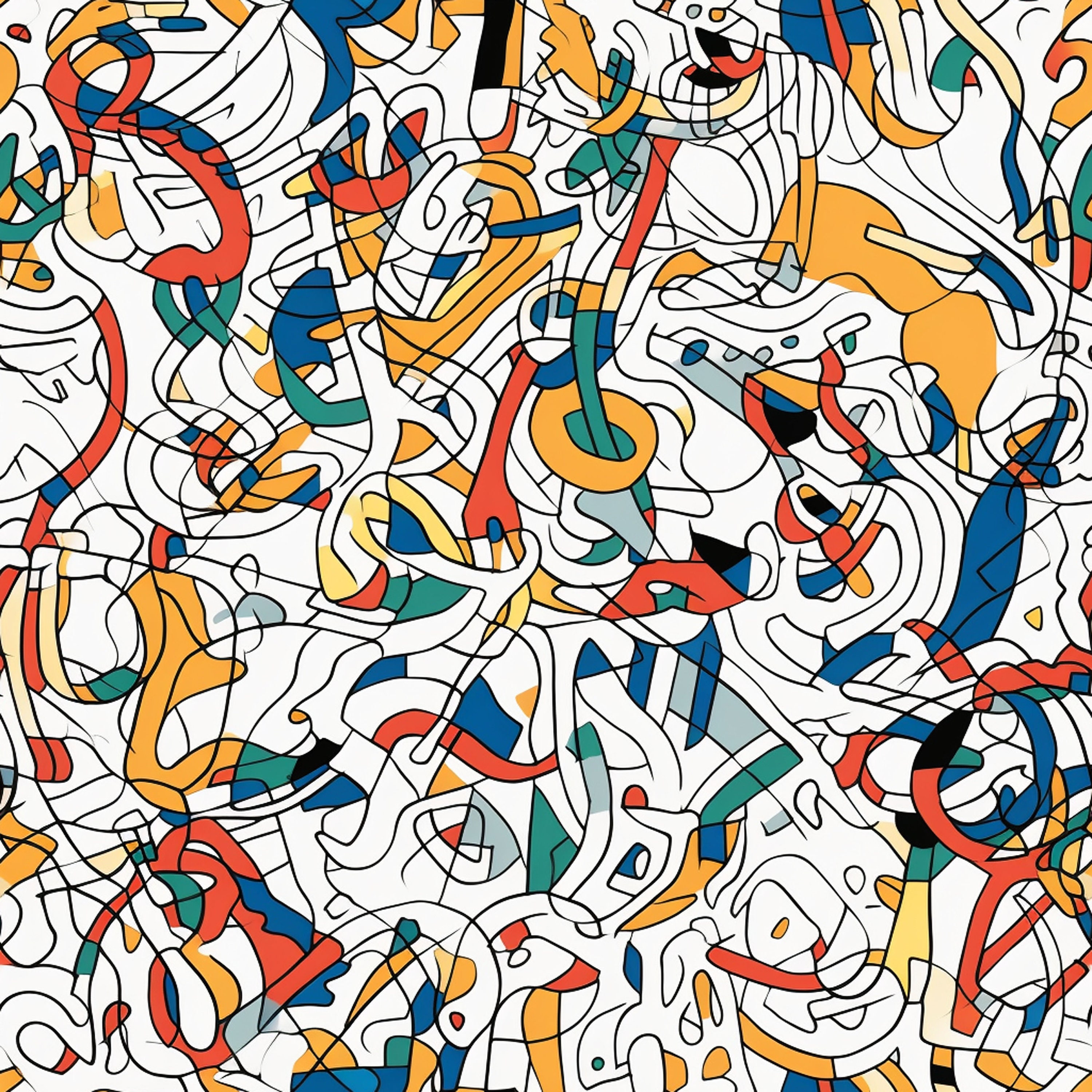 Doodles Digital Paper Bundle, Digital Paper Seamless Pattern, Colorful ...