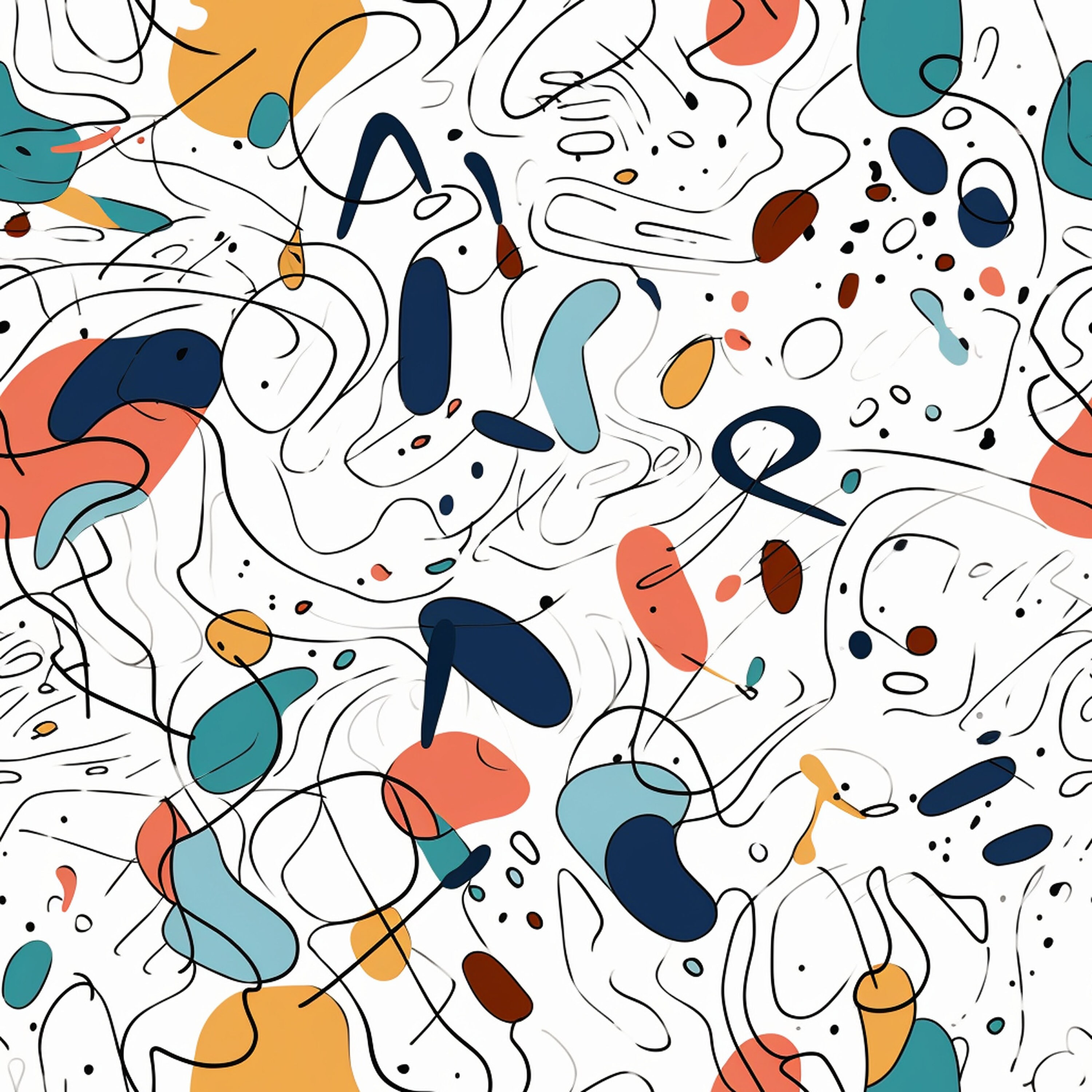 Doodles Digital Paper Bundle, Digital Paper Seamless Pattern, Colorful ...