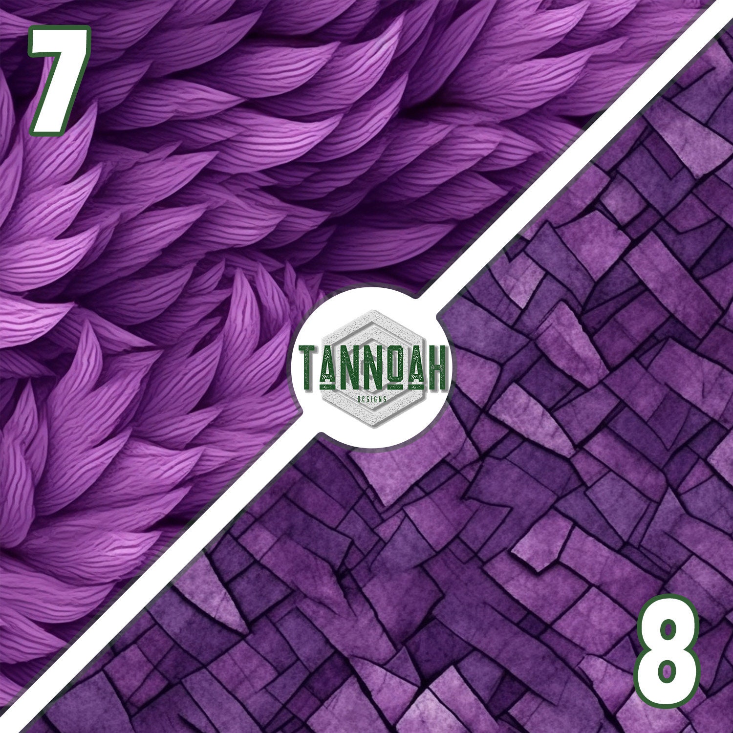 Purple Heavy Texture Digital Paper Seamless Pattern Bundle Set #01, 10 ...