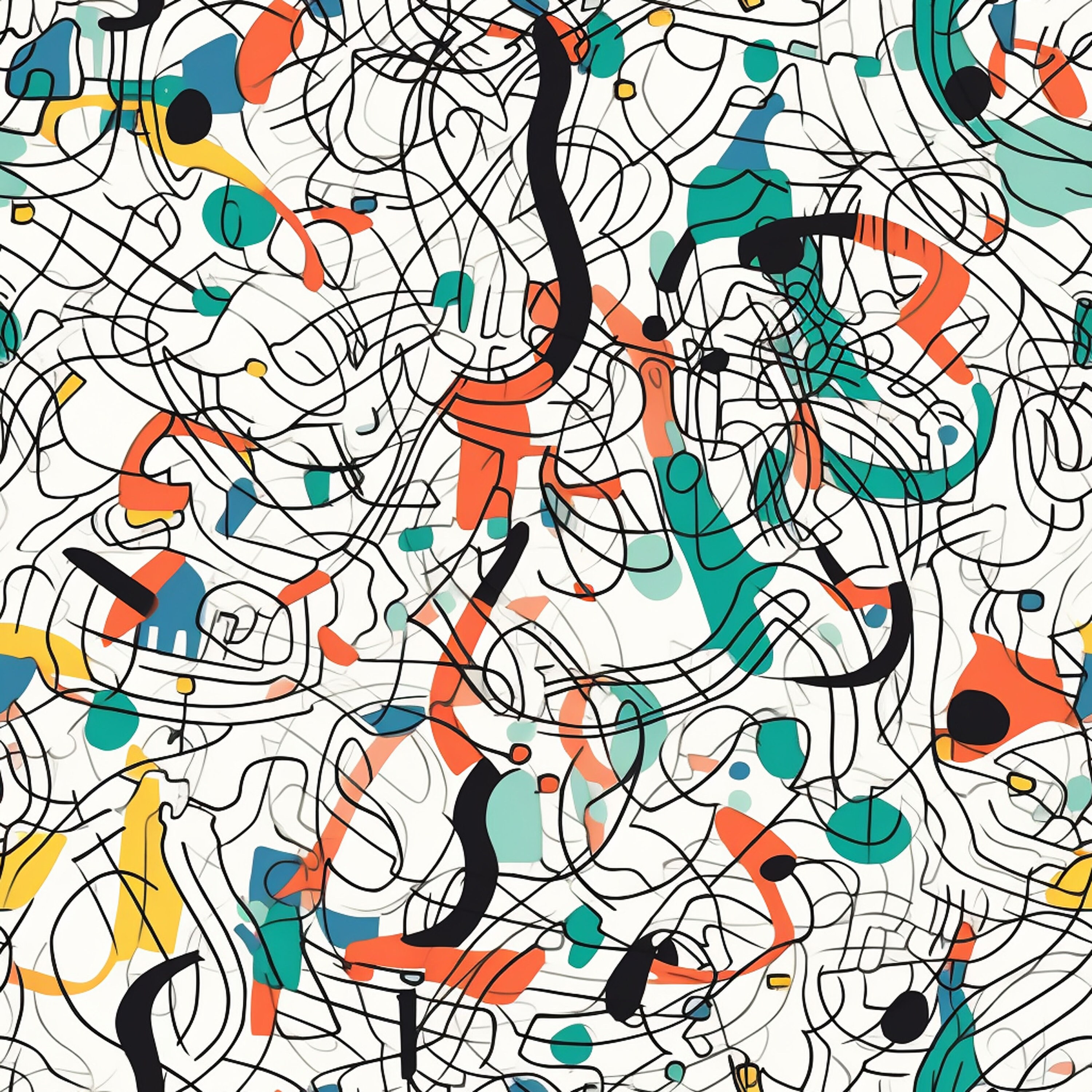 Doodles Digital Paper Bundle, Digital Paper Seamless Pattern, Colorful ...