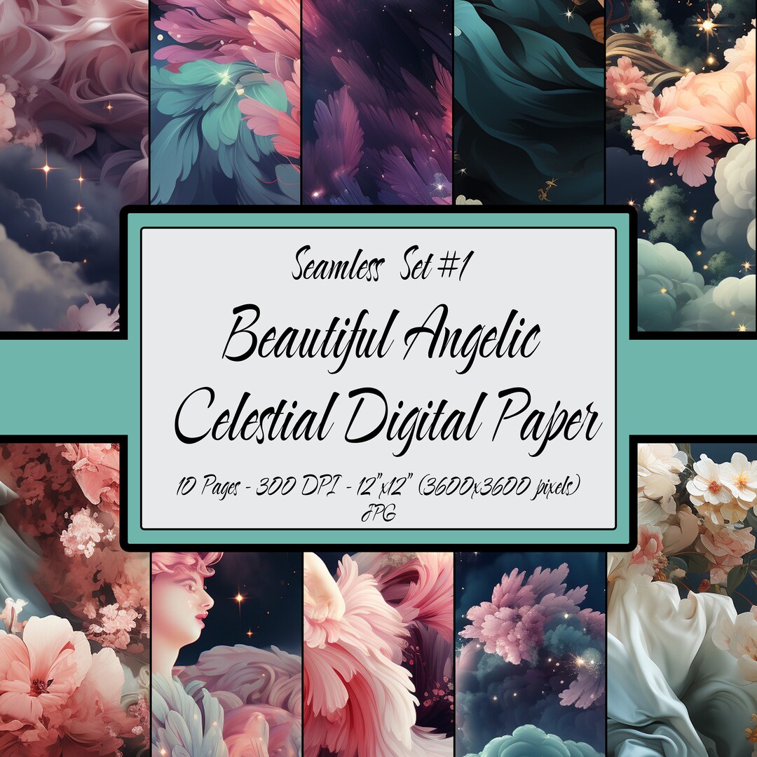 Digital Paper Seamless Pattern Pack Bundle Set #01, Commercial Use PNG ...