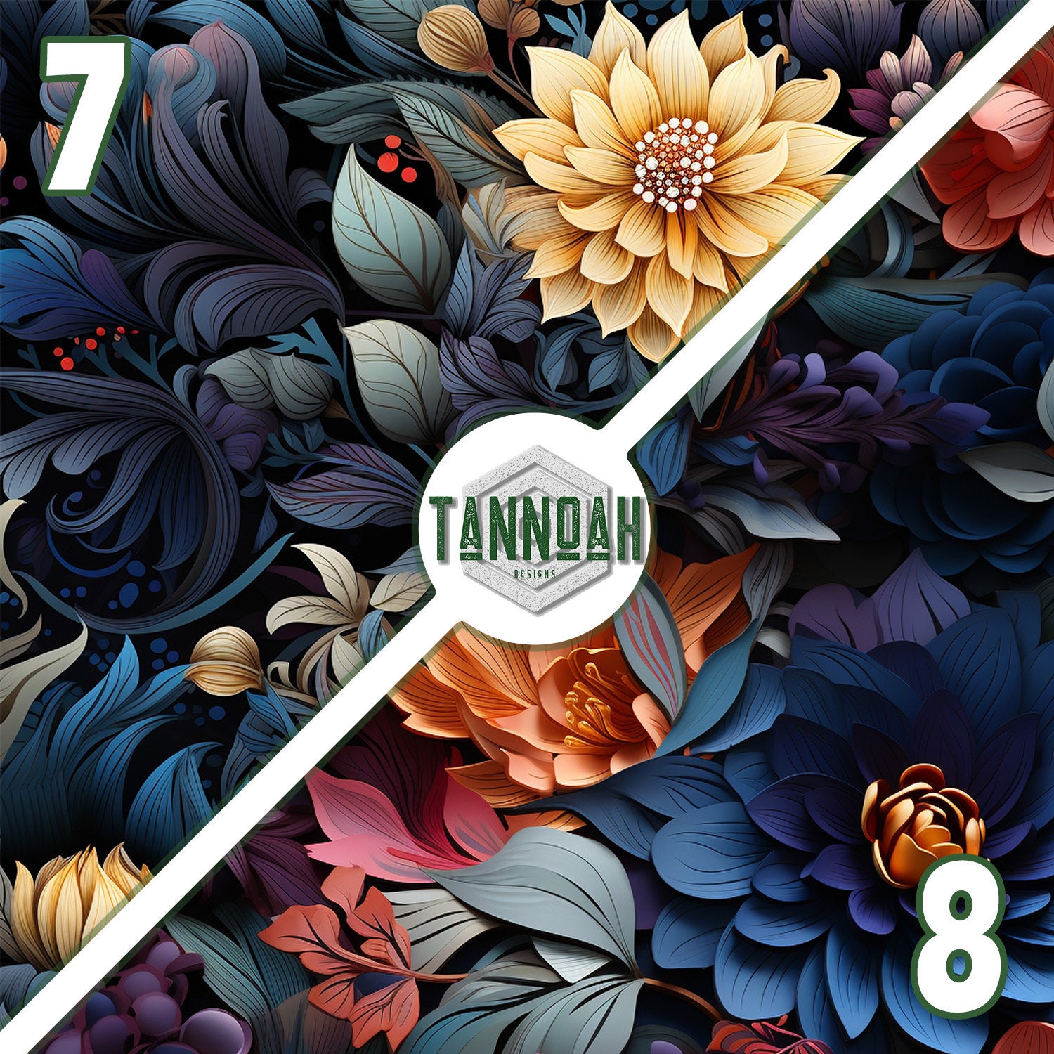 Digital Paper Seamless Pattern Bundle, 10 Print Set Commercial Use ...