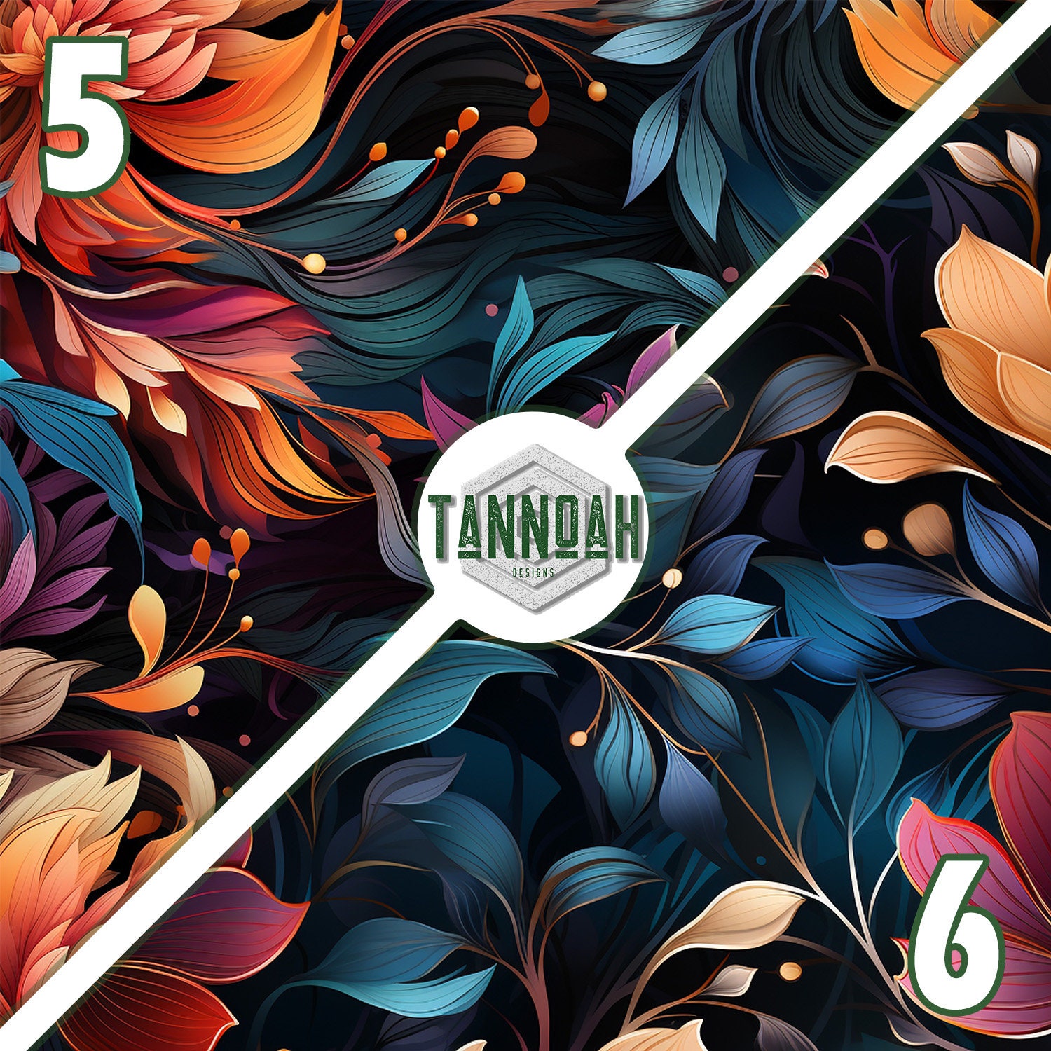 Digital Paper Seamless Pattern Bundle, 10 Print Set Commercial Use ...