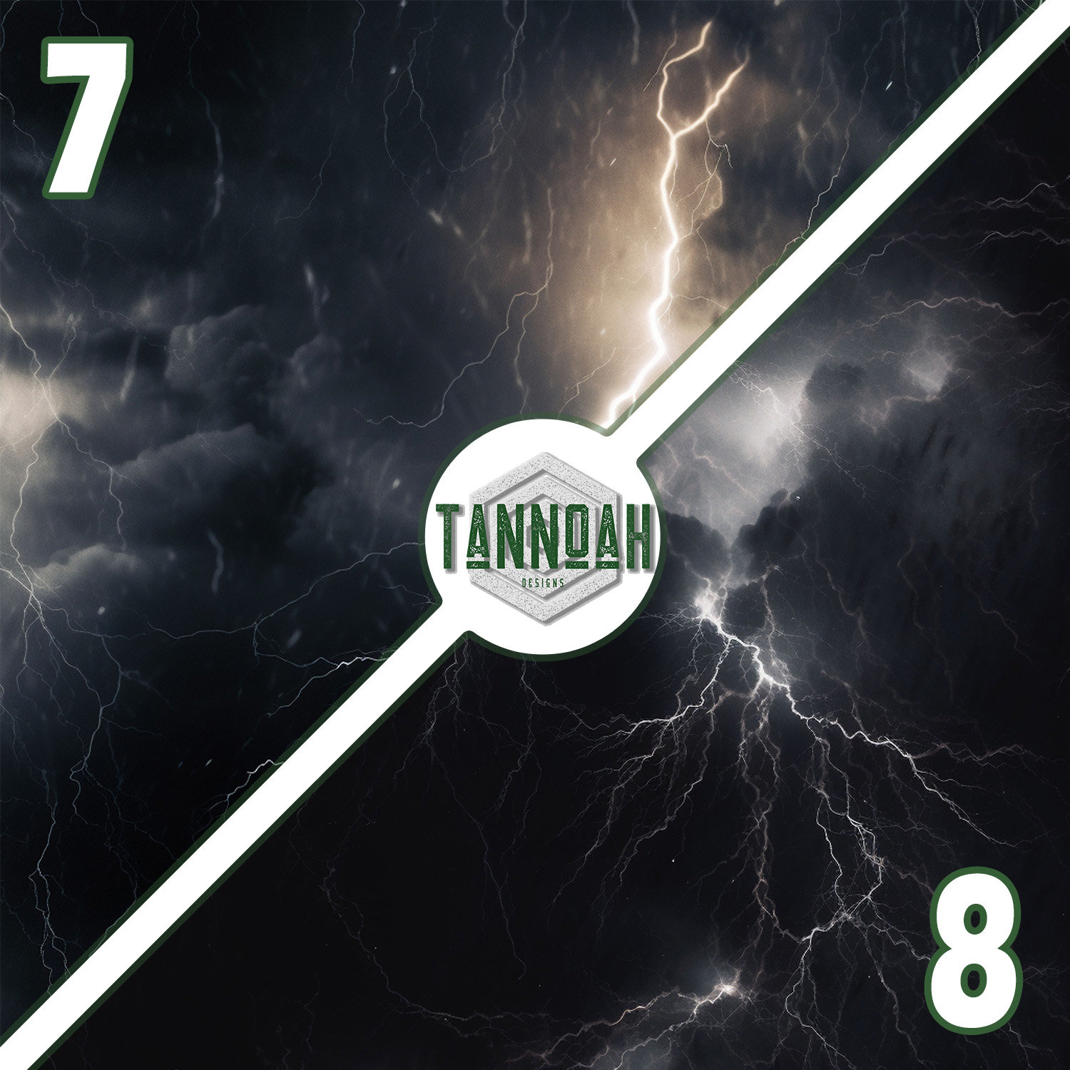 Lightning Digital Paper Seamless Pattern Pack, Thunderstorm Bolt Paper ...