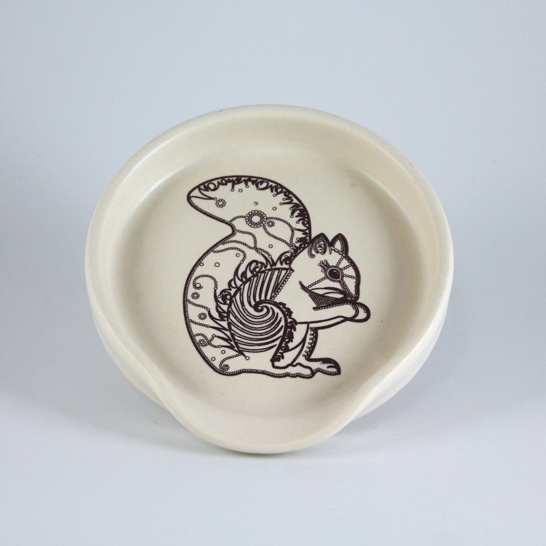 Squirrel Handmade Ceramic Spoon Rest - Etsy