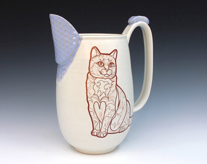 Tabby Cat Handmade Ceramic Pitcher - Etsy
