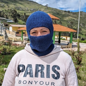 Knit Balaclava, Alpaca Balaclava, Peruvian Ski Mask, Alpaca Wool ...
