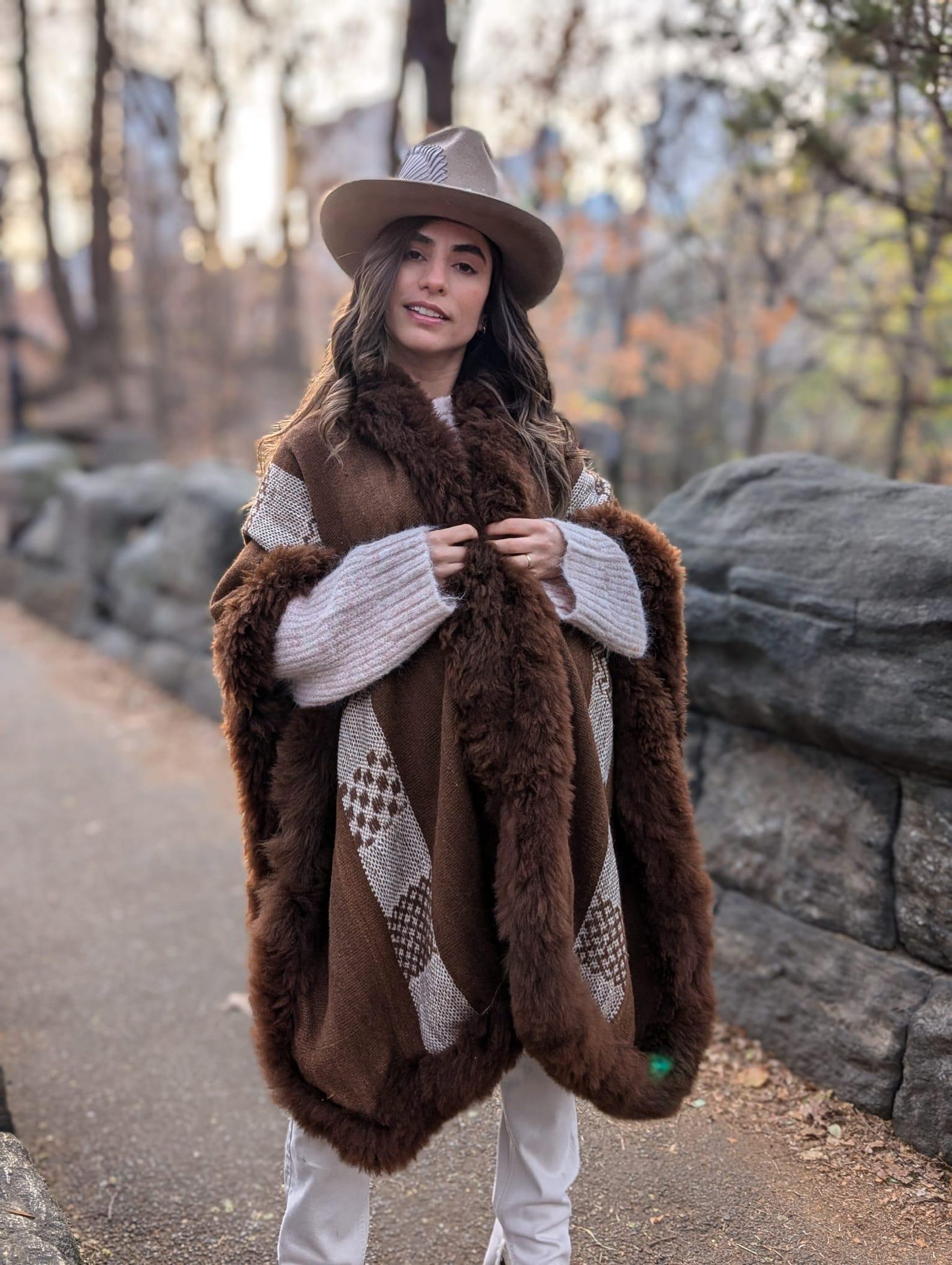 Rare Alpaca Ruana Mother Earth Tone Cape Handwoven in Peru by Quechua ...