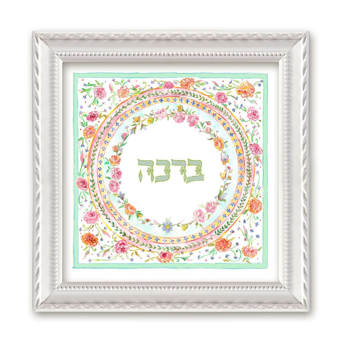 Hebrew Word Art, Judaica Wall Art, Jewish Gifts, Hebrew Letters Wall ...