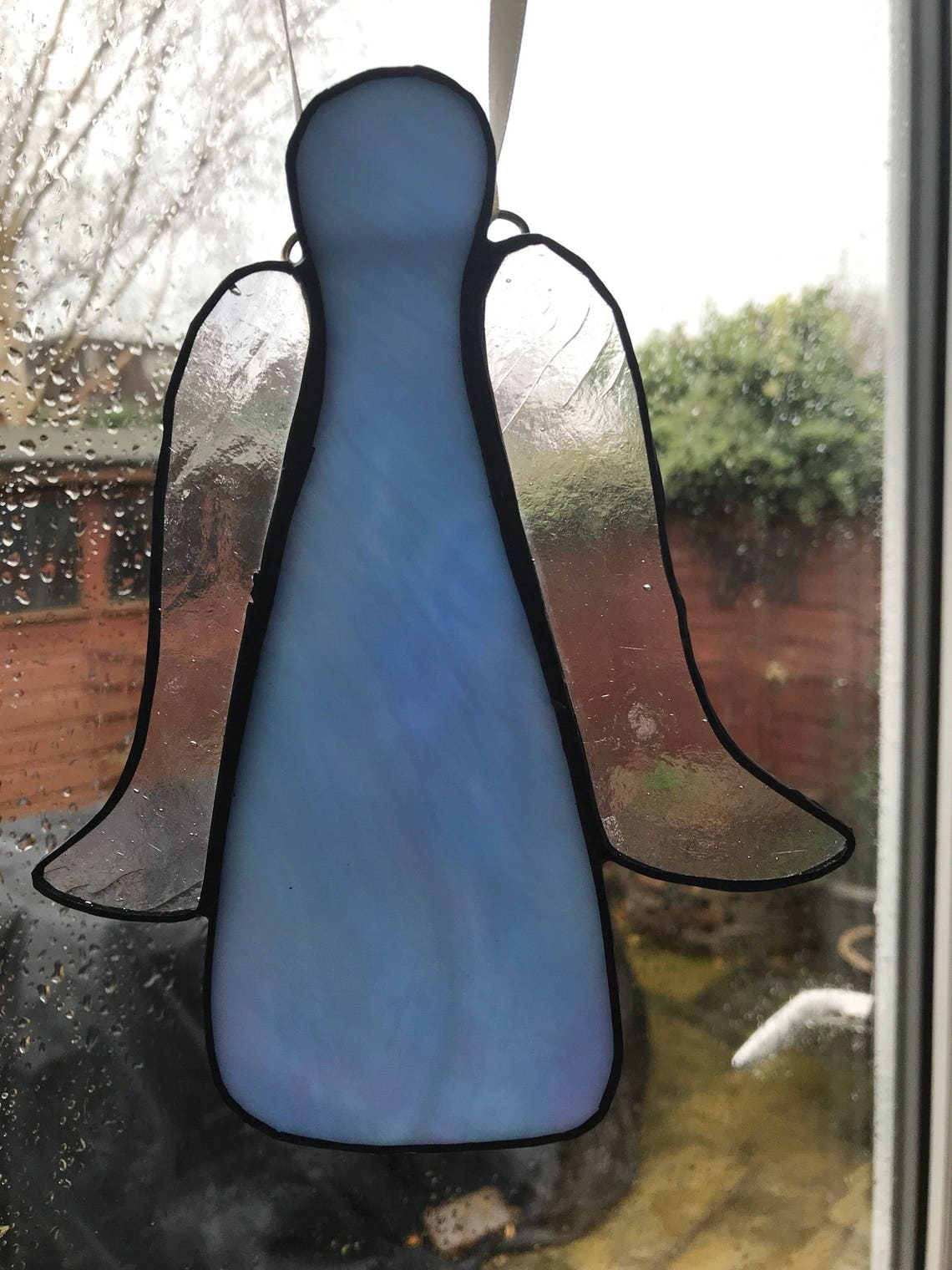 Beautiful Stained Glass Blue Angel - Etsy