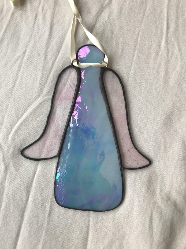 Beautiful Stained Glass Blue Angel - Etsy