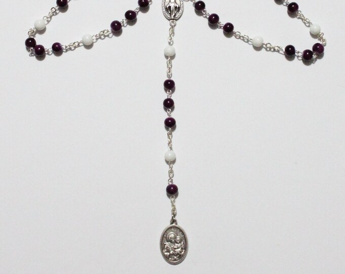 St. Joseph Chaplet Blue Plastic Beads on Chain Saint Joseph - Etsy