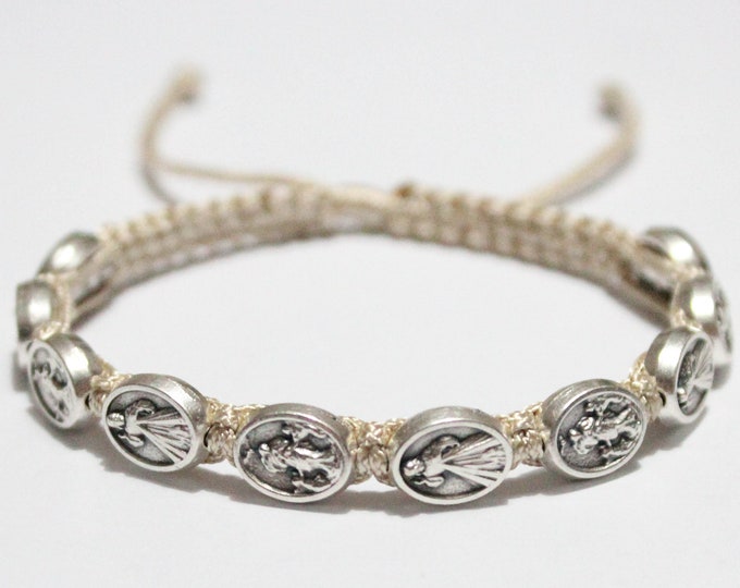 St. Joseph Chaplet Blue Plastic Beads on Chain Saint Joseph Rosary ...