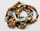 Chaplet of the Way of the Cross Olive Wood Beads Stations of | Etsy