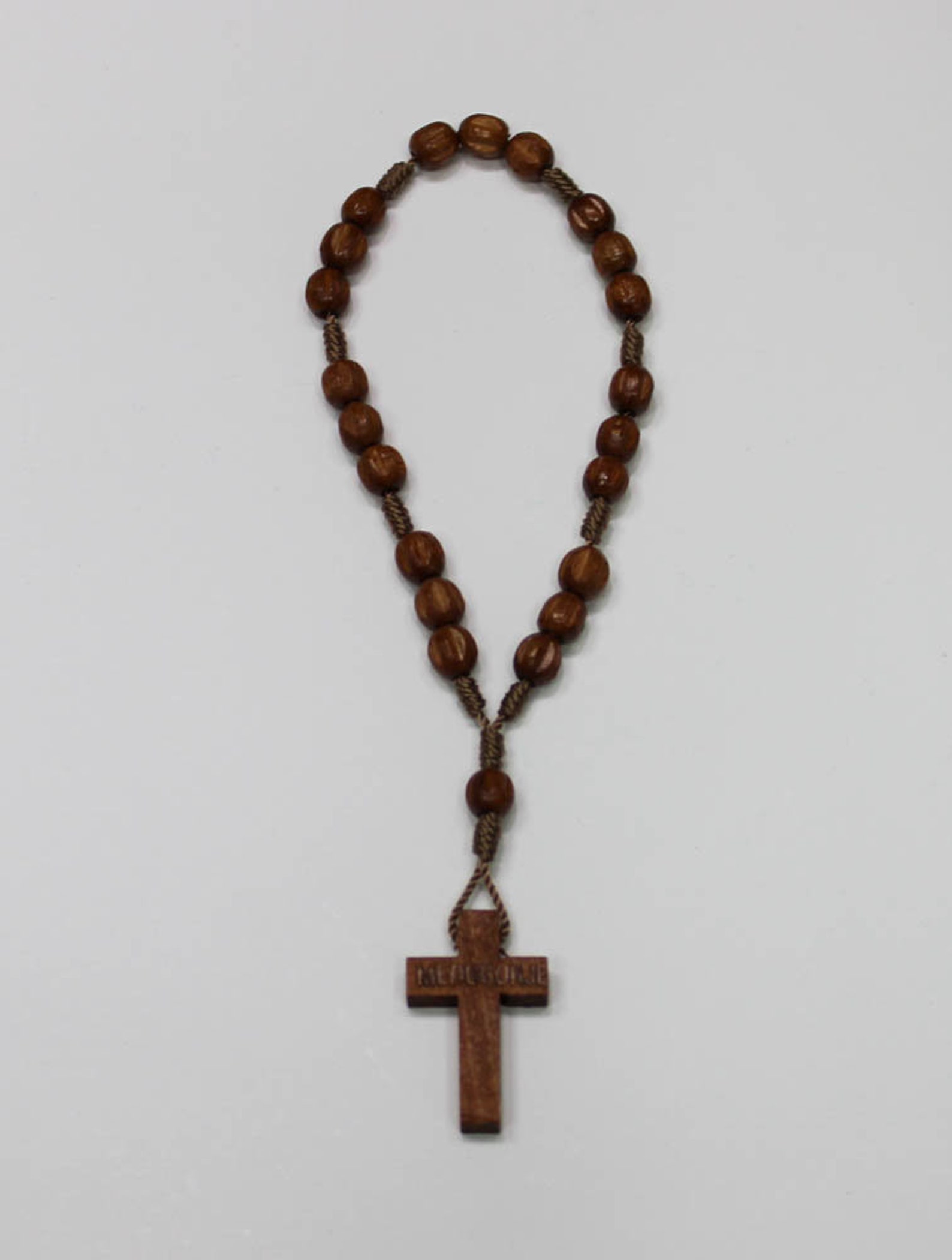 Medjugorje Peace Rosary Wood Beads Chaplet of Peace | Etsy