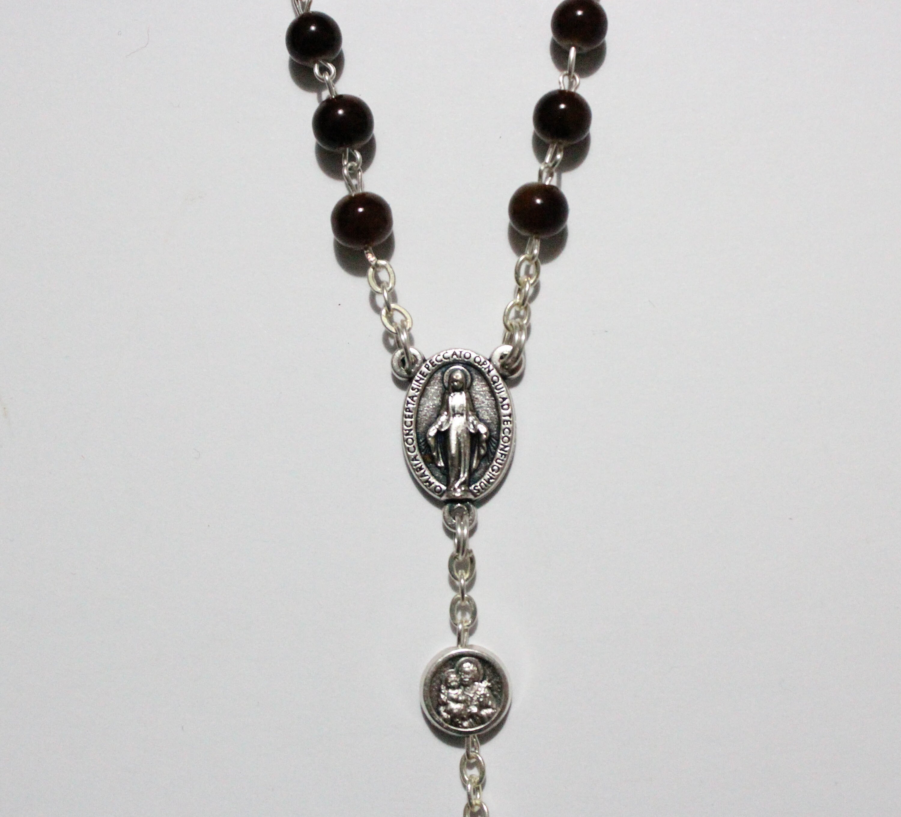 St. Joseph Chaplet With St. Joseph Medals Brown Glass Beads on - Etsy