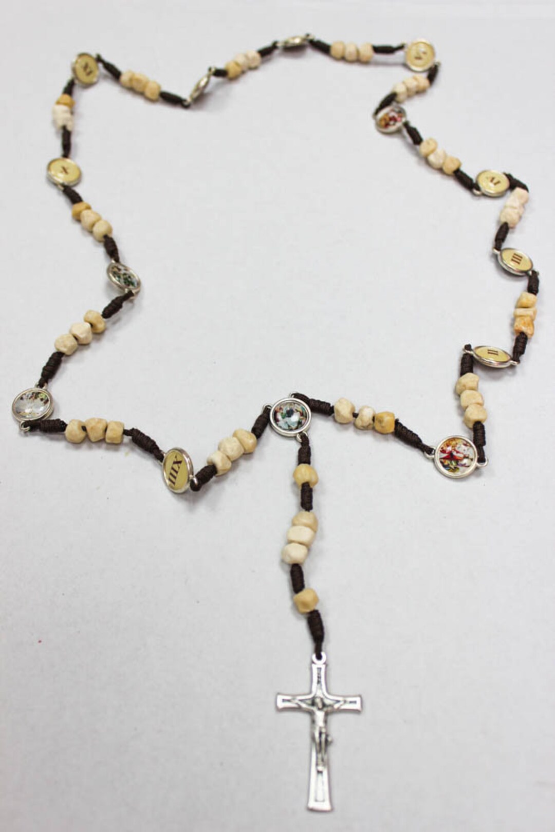 Chaplet of the Way of the Cross Stone Beads, Stations of the Cross ...