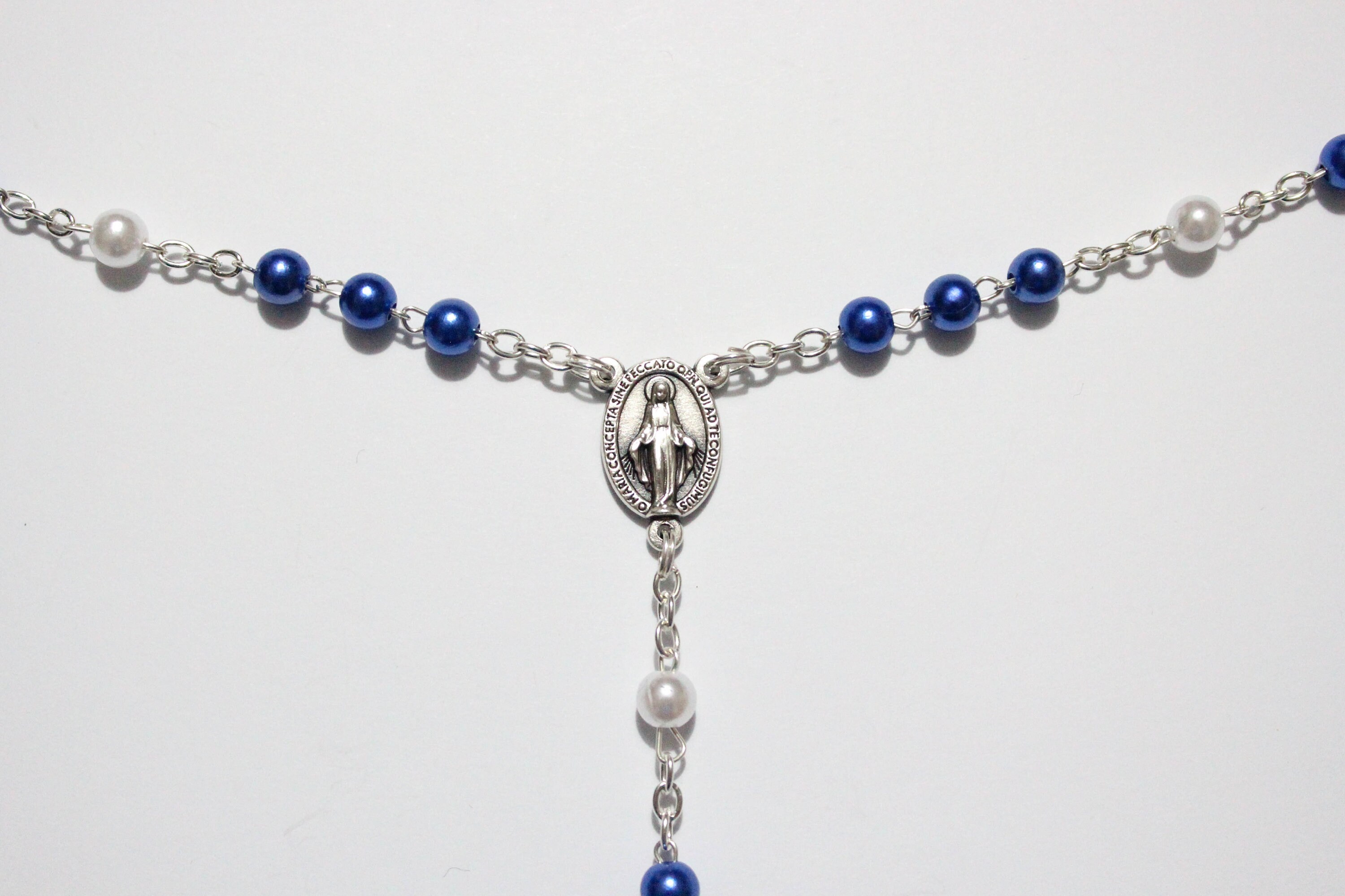 St. Joseph Chaplet Blue Plastic Beads on Chain Saint Joseph - Etsy