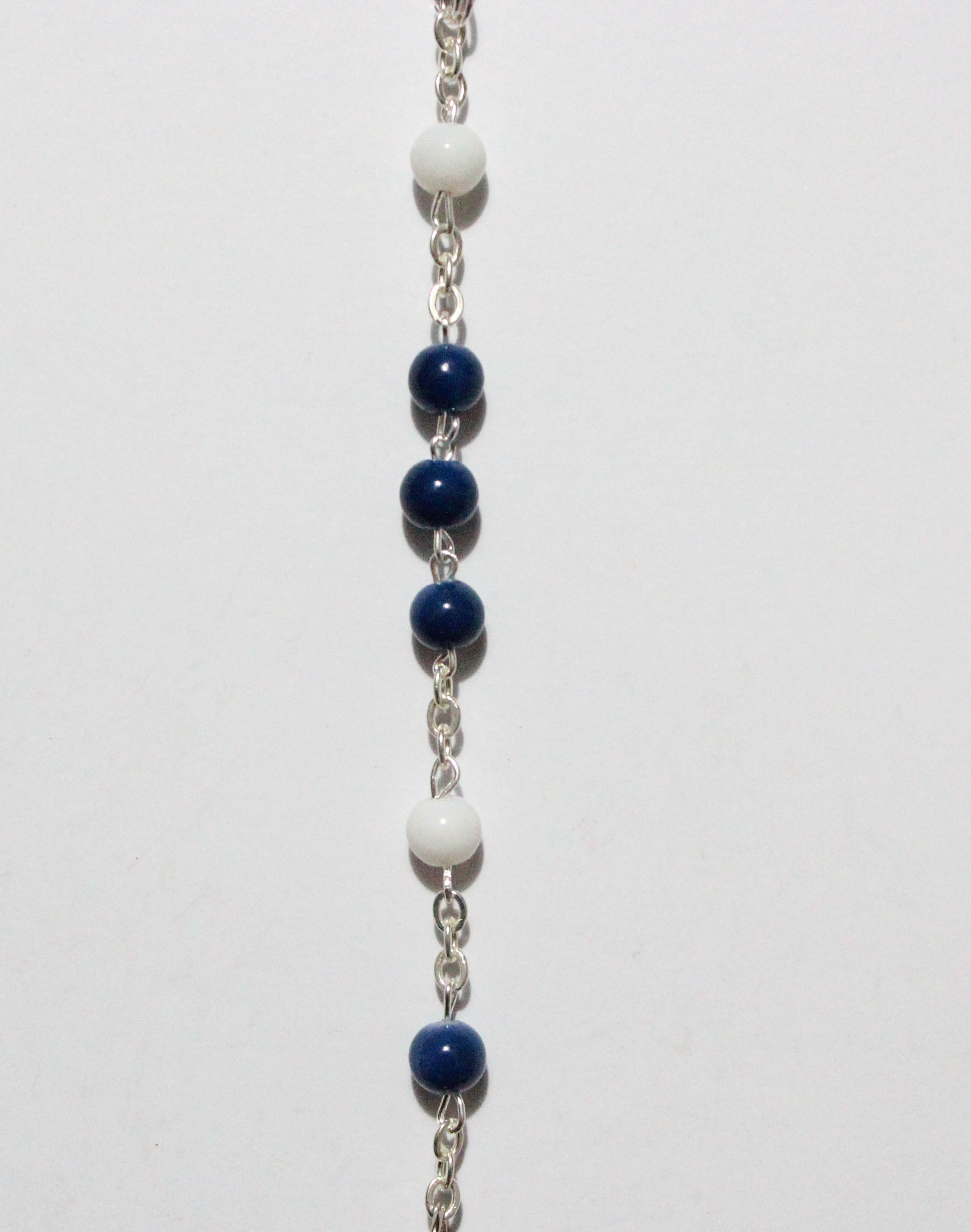 St. Joseph Chaplet Blue Glass Beads on Chain Saint Joseph - Etsy