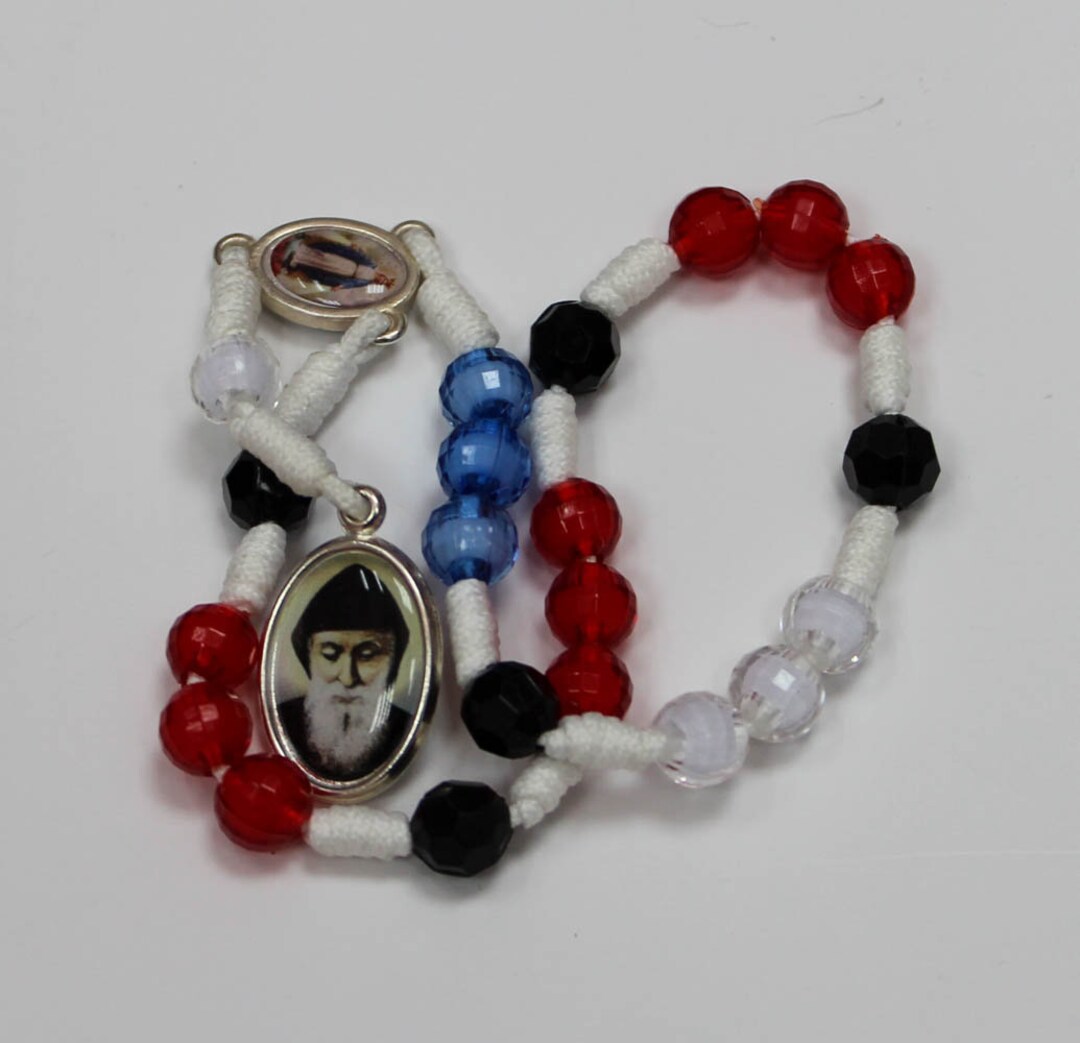 Chaplet of Saint Charbel Plastic Beads on Cord, St. Saint Charbel ...