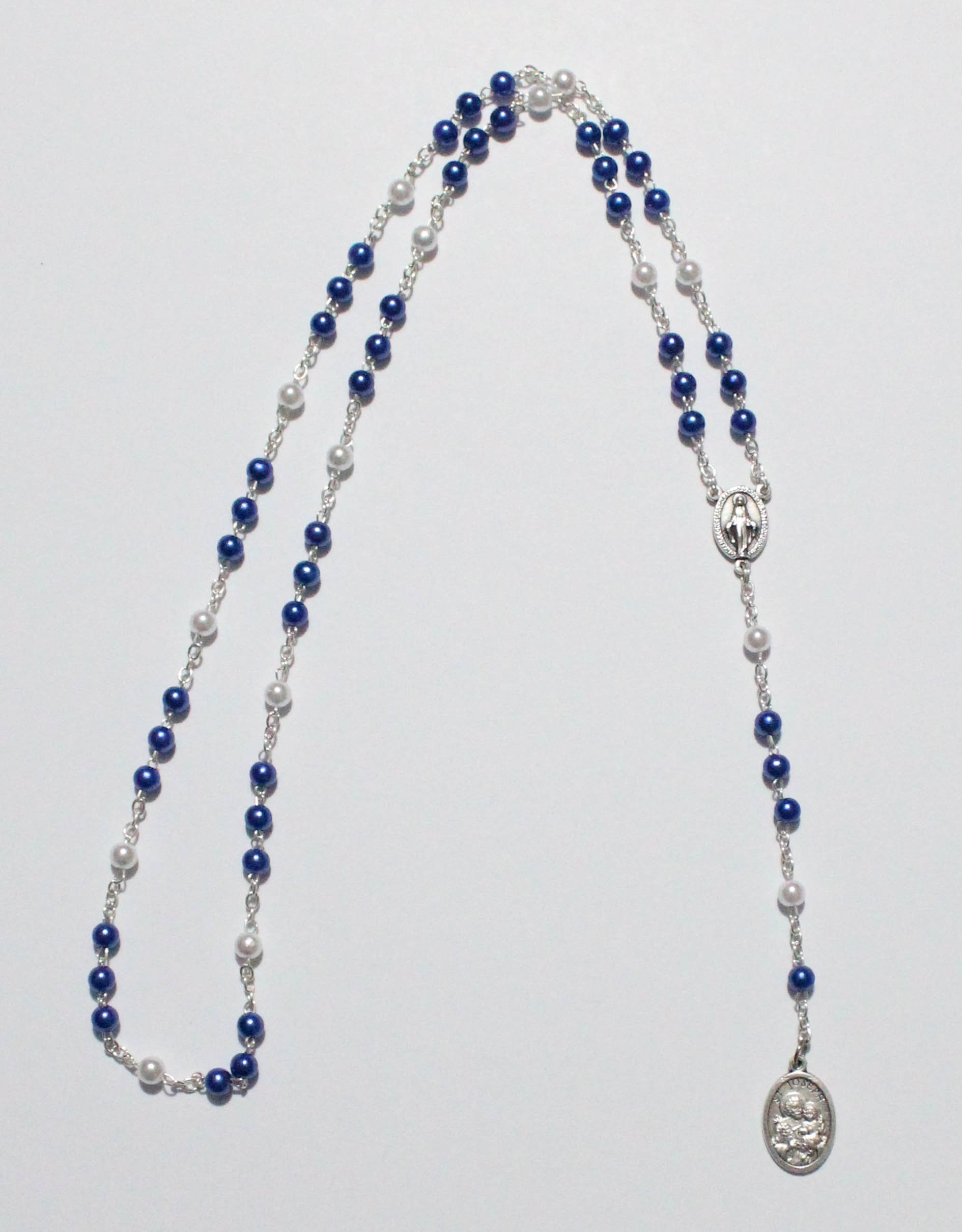 St. Joseph Chaplet Blue Plastic Beads on Chain Saint Joseph - Etsy