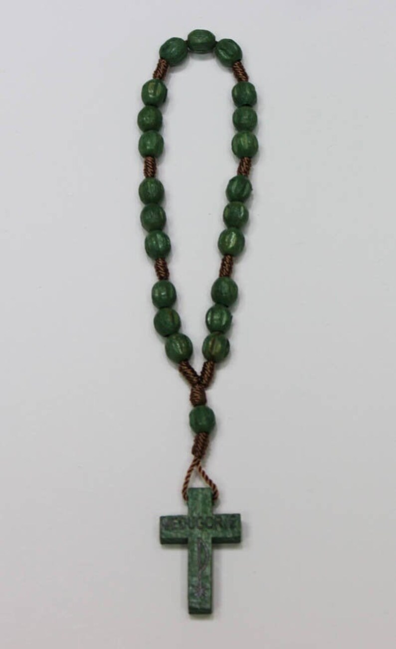 Medjugorje Peace Rosary Wood Beads Chaplet of Peace - Etsy