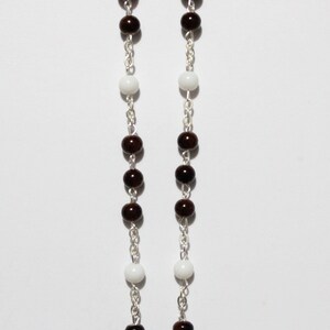 St. Joseph Chaplet Brown Glass Beads on Chain Saint Joseph Rosary ...