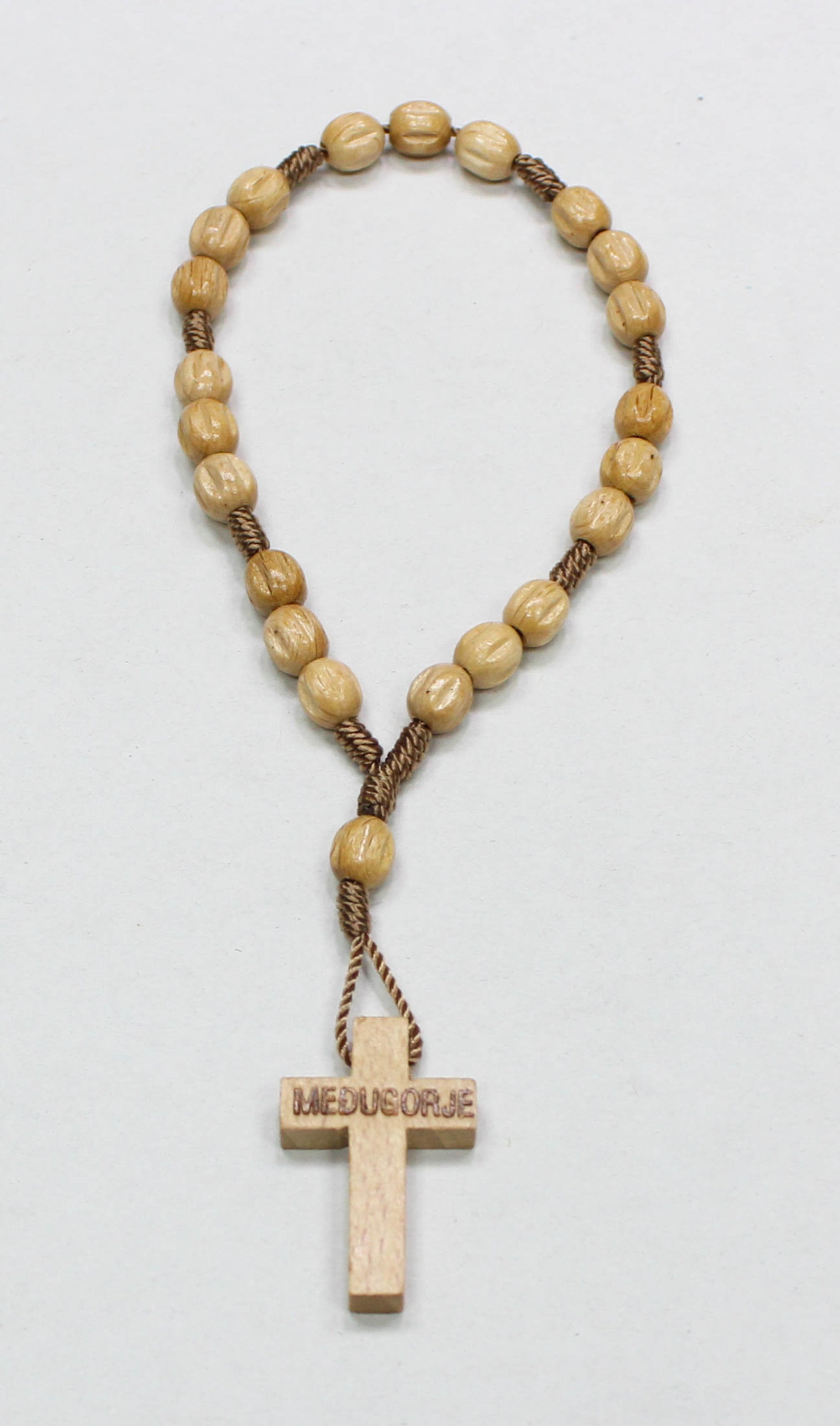 Medjugorje Peace Rosary Wood Beads Chaplet of Peace | Etsy