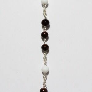 St. Joseph Chaplet Brown Glass Beads on Chain Saint Joseph Rosary ...
