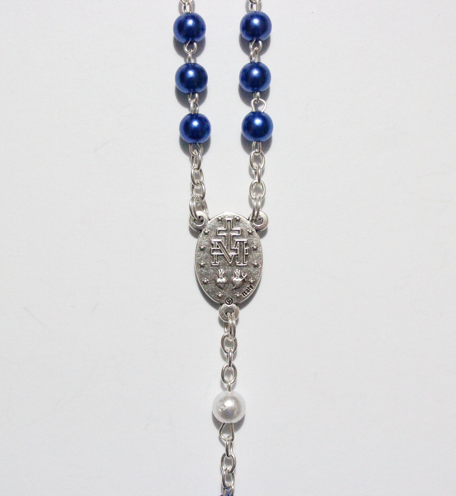 St. Joseph Chaplet Blue Plastic Beads on Chain Saint Joseph | Etsy