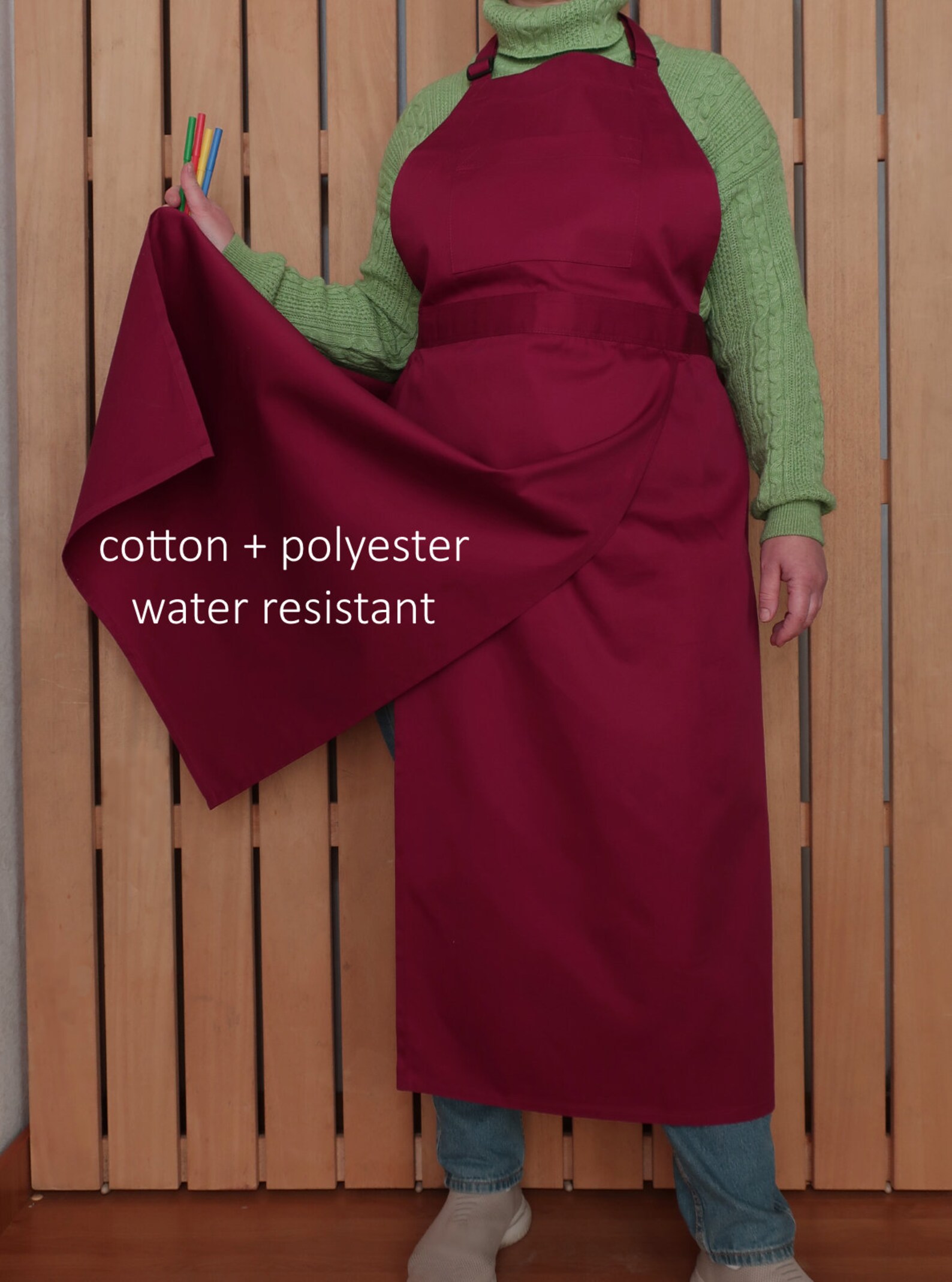 Gardener smock. Ready to ship pottery apron. Split leg apron | Etsy