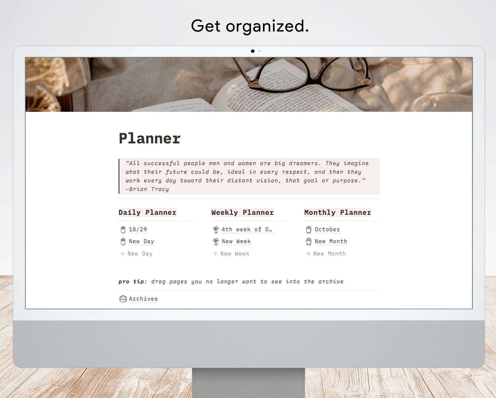 Aesthetic Simple Digital Planner Notion Template Daily | Etsy