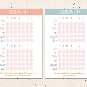 Muslim Prayer Tracker Digital + Bonus Quran Journal, PDF File, Salah ...