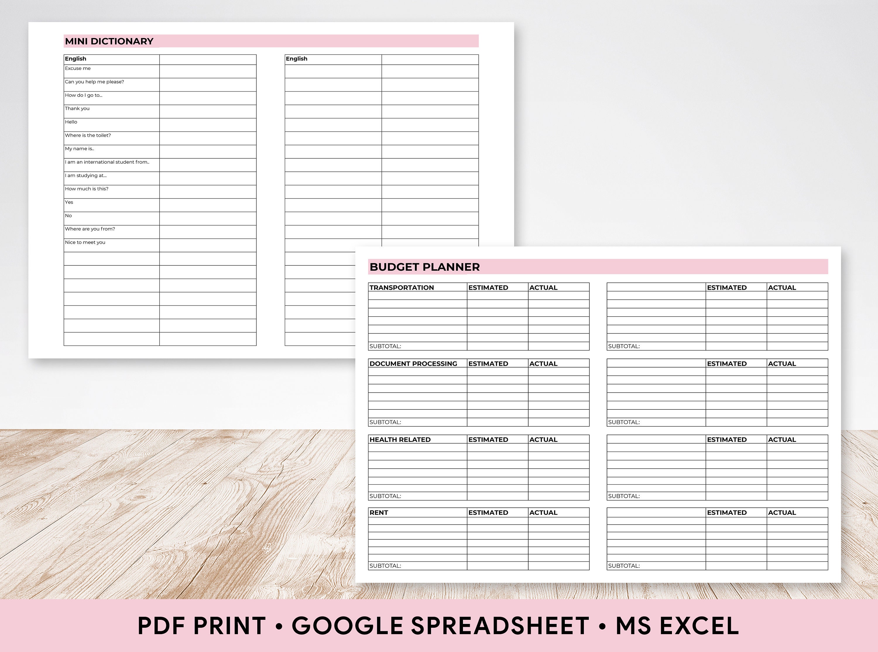 Study Abroad Planner, Student Travel Planner, Student Expense Tracker ...