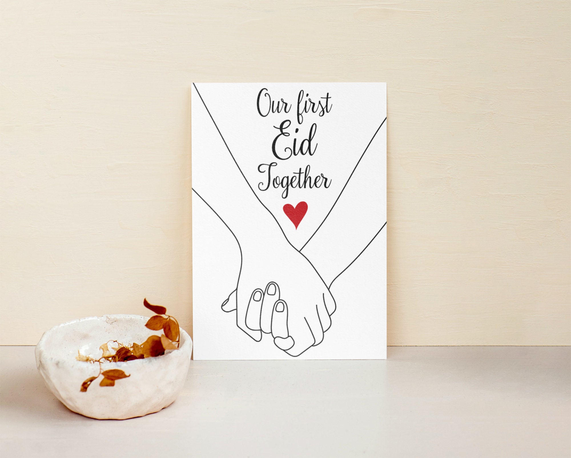 Our First Eid Greeting Card, Eid Mubarak Print, Eid Cards, Eid ...