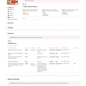 Student Thesis Notion Template, Thesis Planner, Dissertation Planner ...