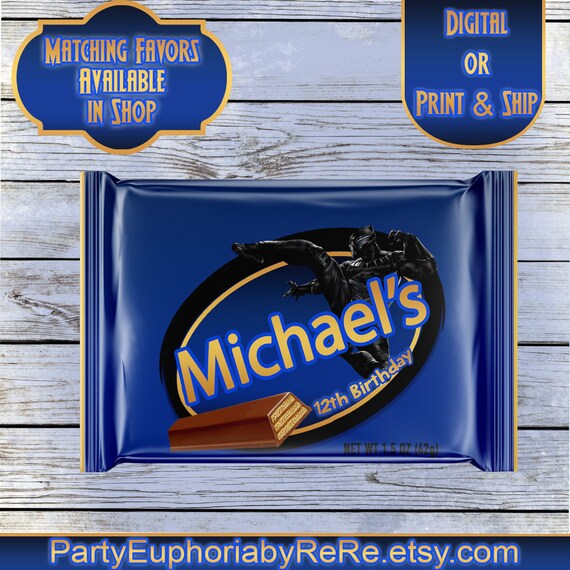 Black Panther Kit Kat Party Favor Candy Favors Marvel | Etsy