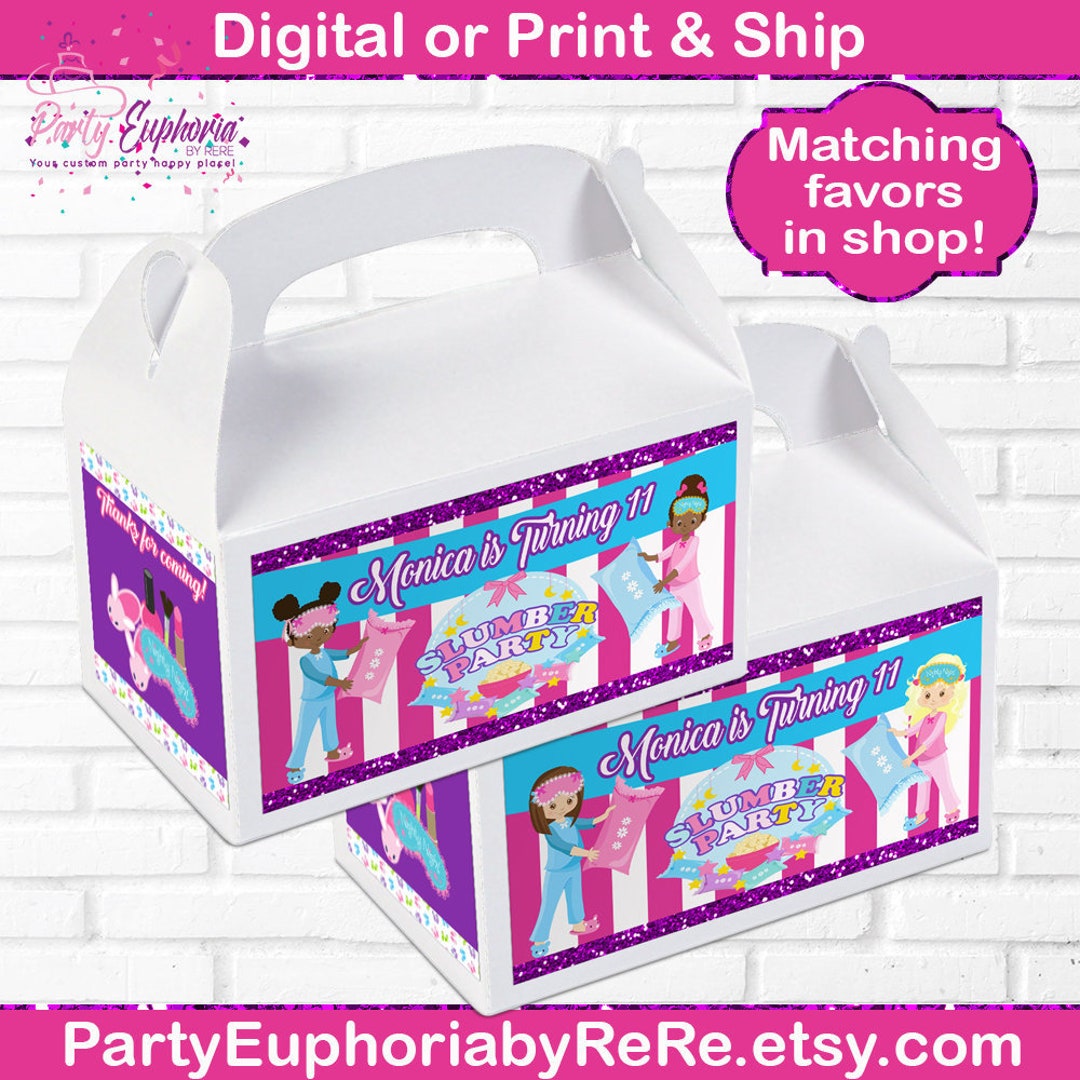 Slumber Party Birthday | Gable Boxes | Sleepover Birthday | Pajama ...