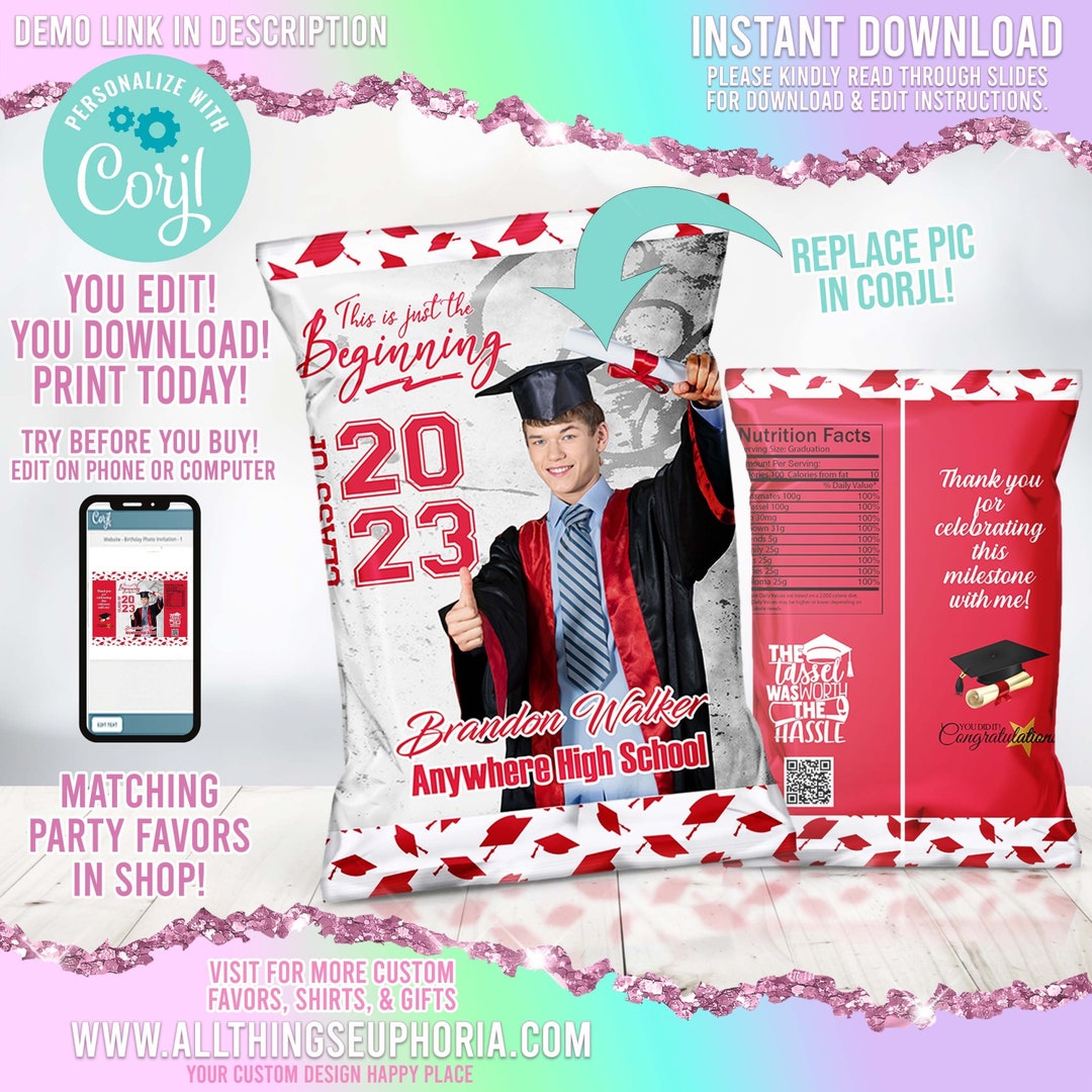 Graduation Chip Bag Graduation Party Favor Class of 2023 Seniors 2023 ...
