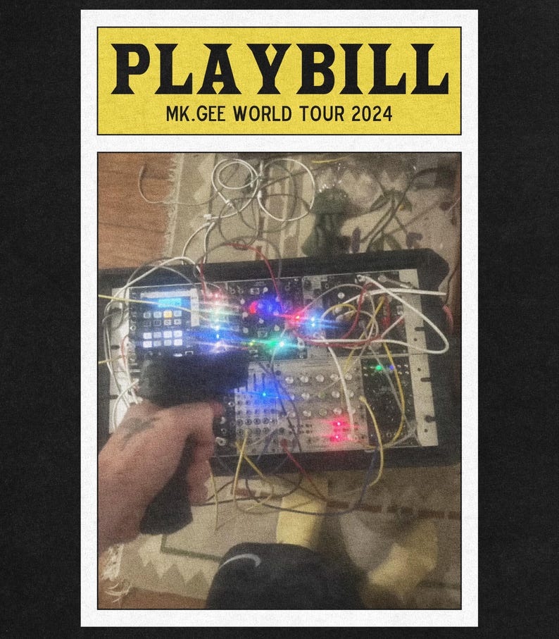 Mk.gee Playbill World Tour 2024 T-shirt Merch Unisex Heavyweight ...