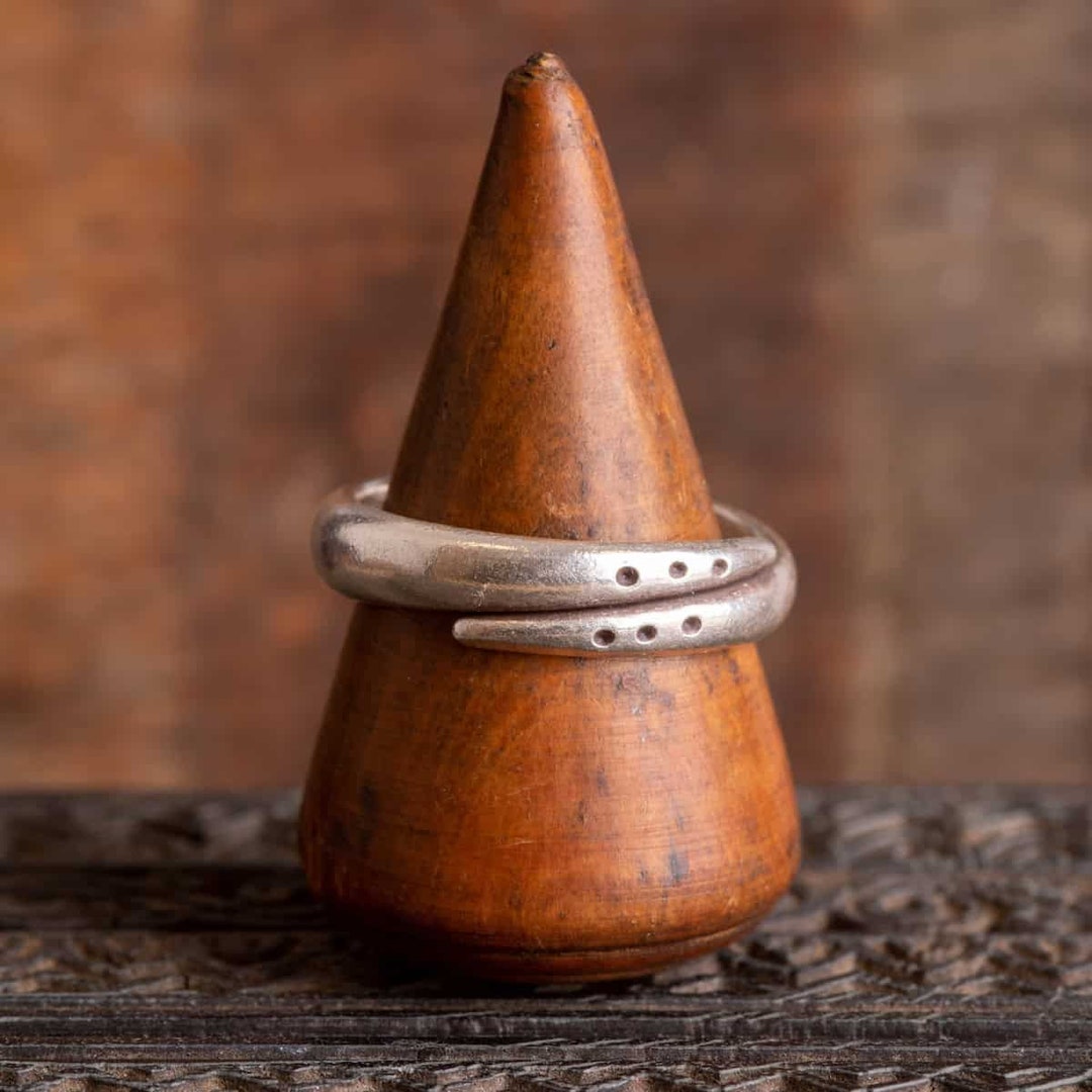 Handmade Tribal Wrap Around Silver Ring - Etsy