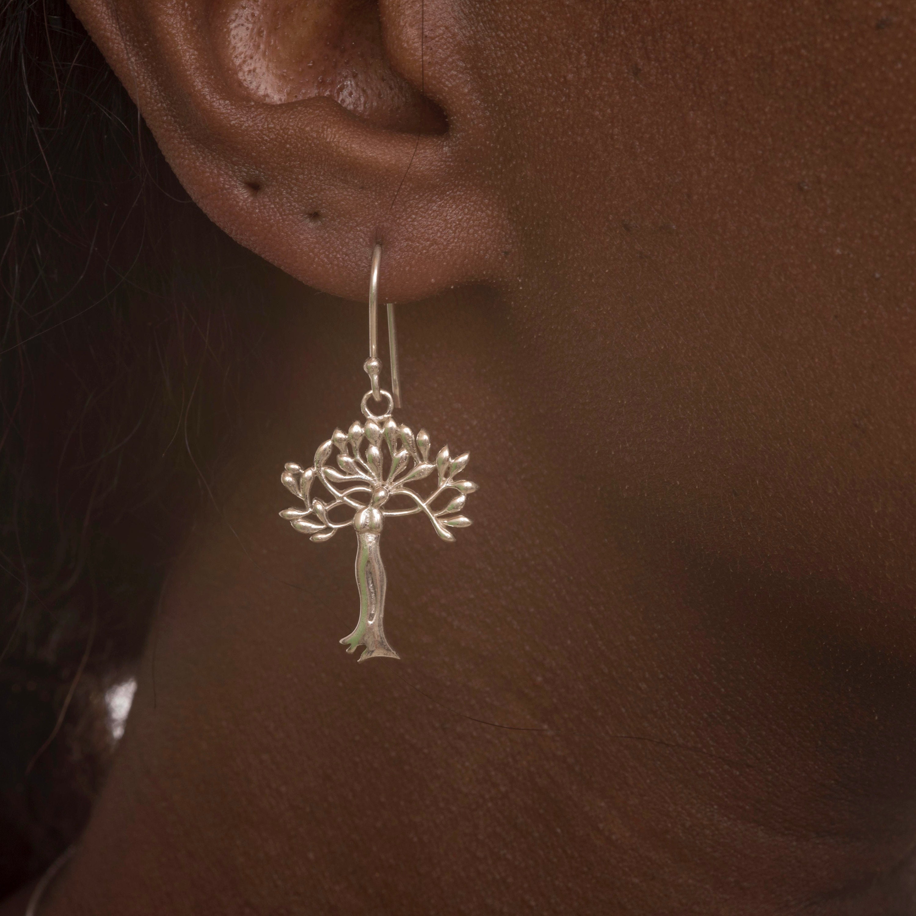 Silver Tree Goddess Pendant Smalllady Tree Necklaceunique - Etsy