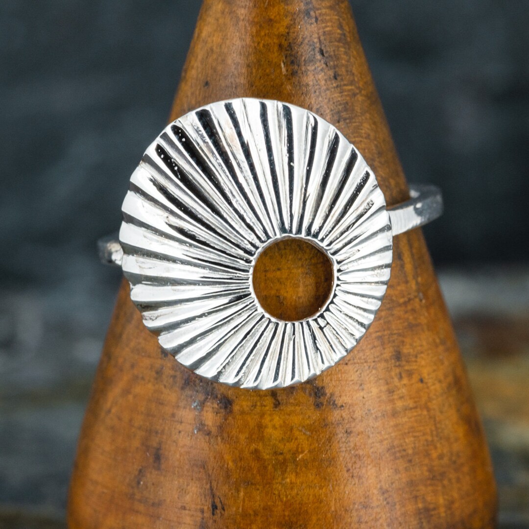 Sterling Silver Fan Ring - Etsy