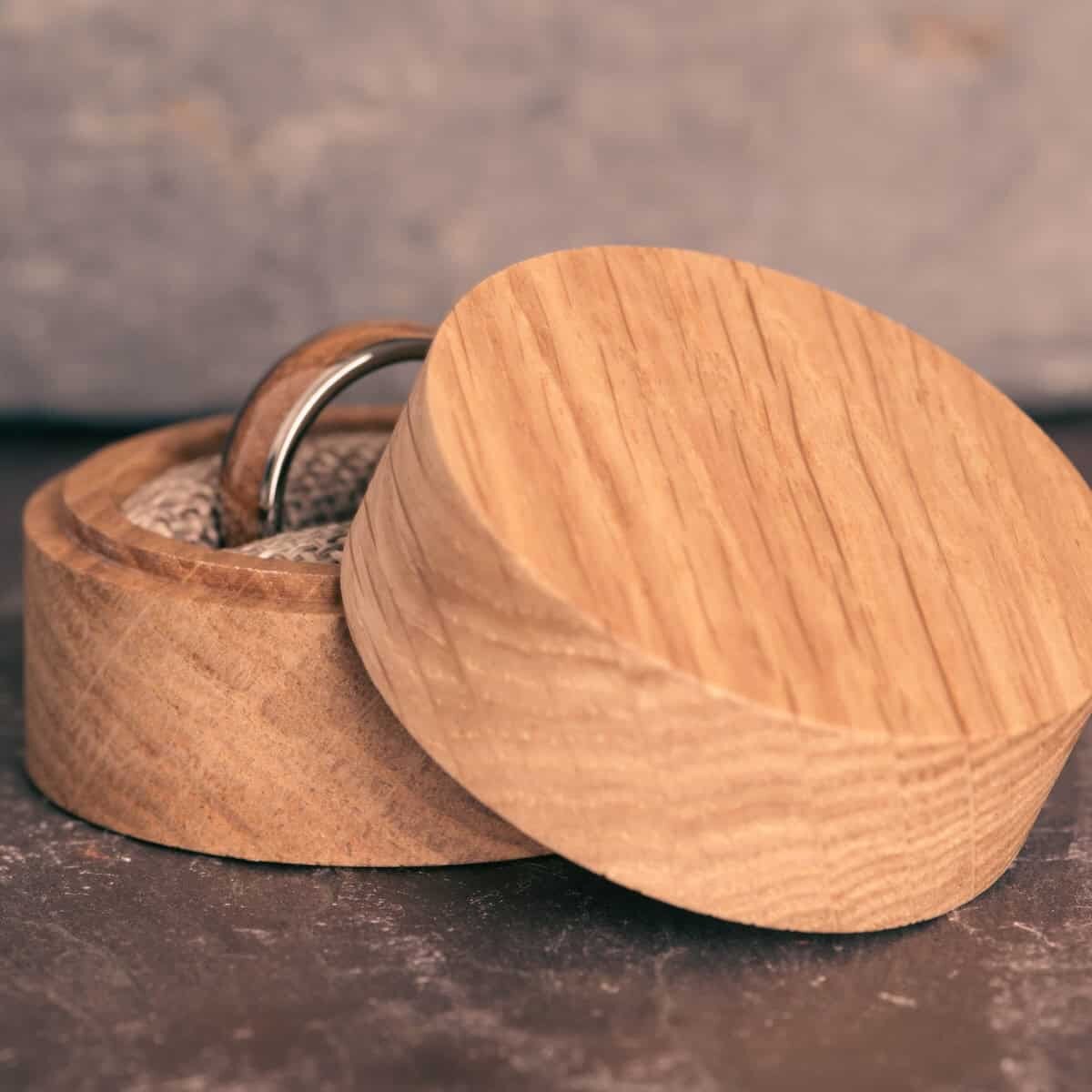 Upcycled Whisky Cask Wood Ring Box | Branded or Plain Option | Proposal ...