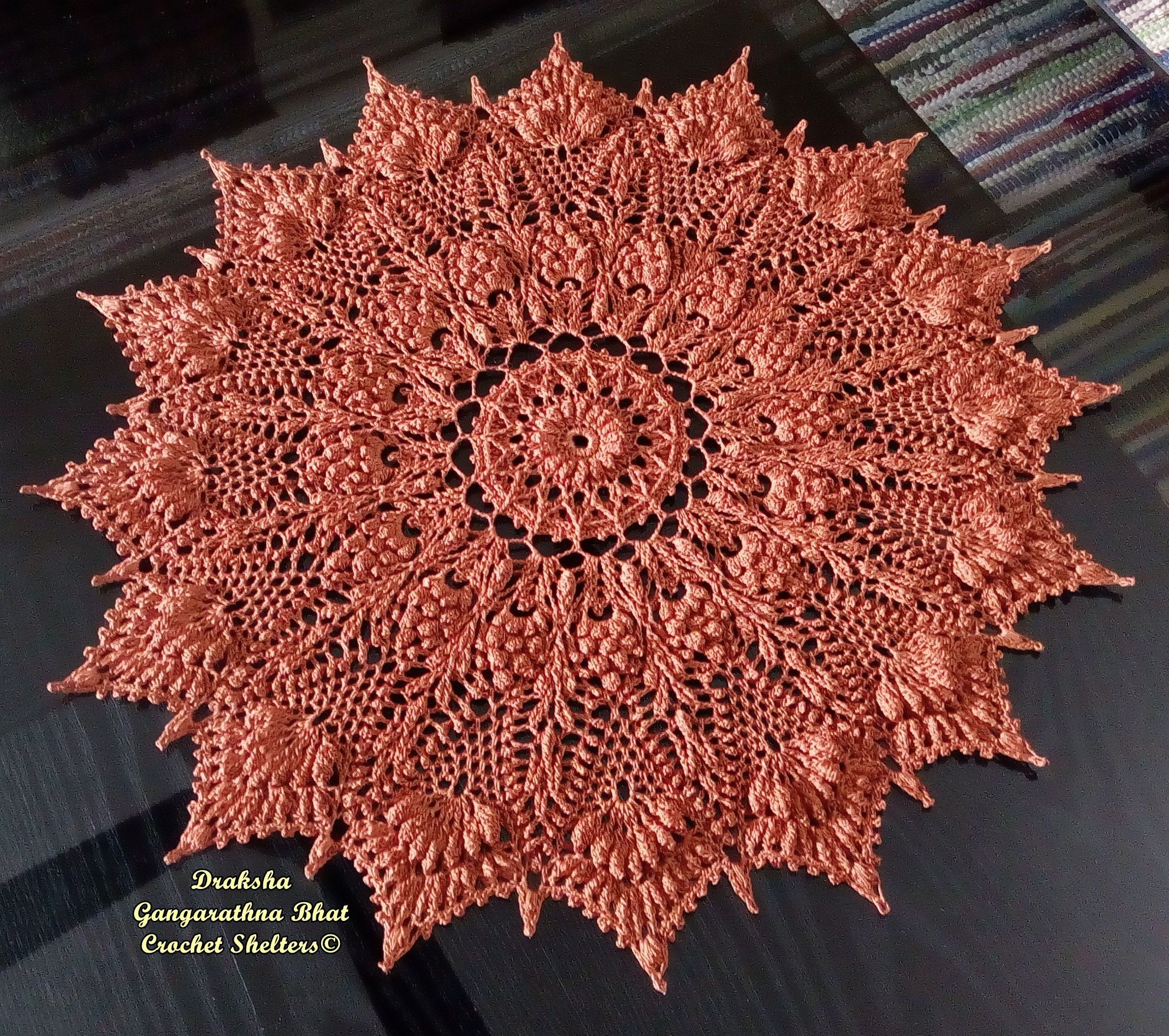 Draksha PATTERN for a Textured Crochet Doily - Etsy