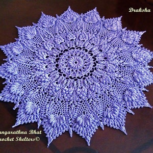 Draksha - PATTERN for a Textured Crochet Doily - Etsy