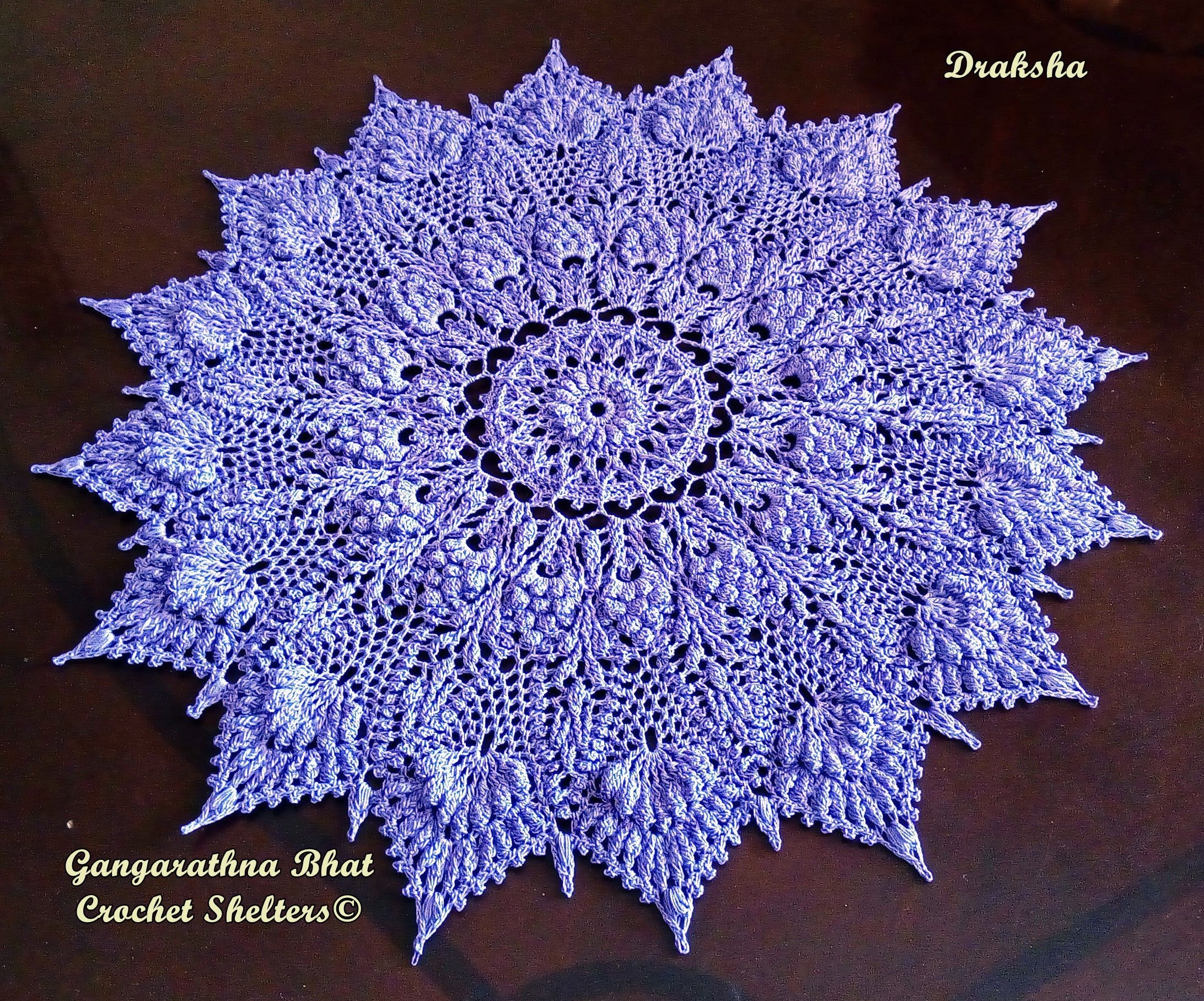 Draksha PATTERN for a Textured Crochet Doily - Etsy