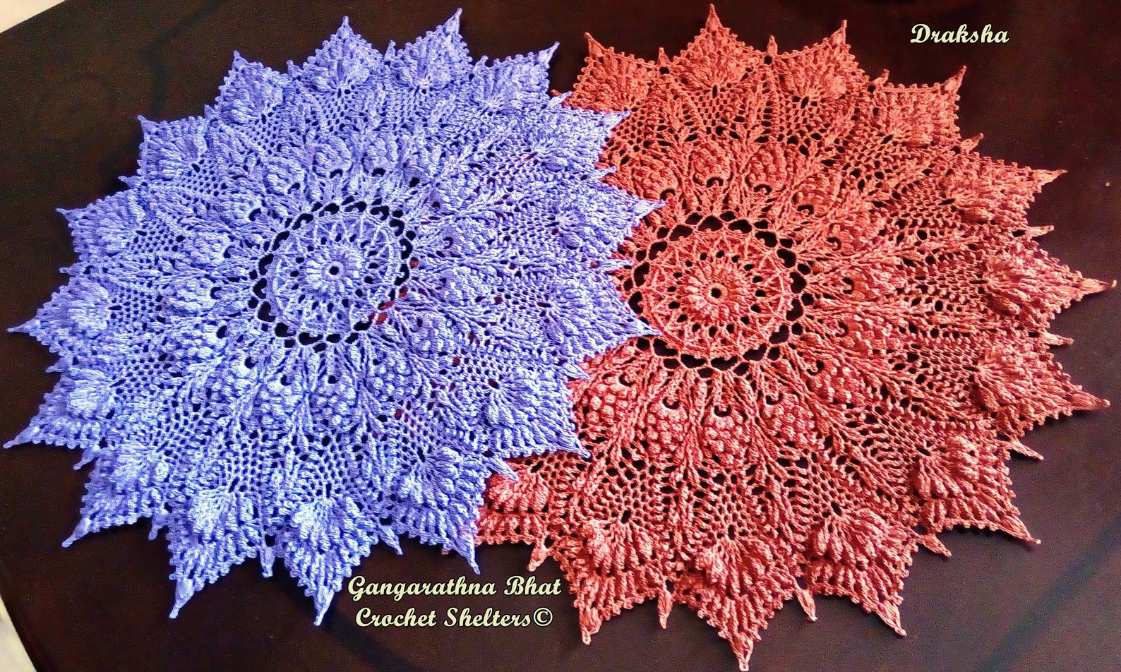 Draksha PATTERN for a Textured Crochet Doily - Etsy