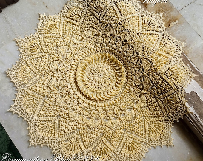 Draksha - PATTERN for a Textured Crochet Doily - Etsy Canada